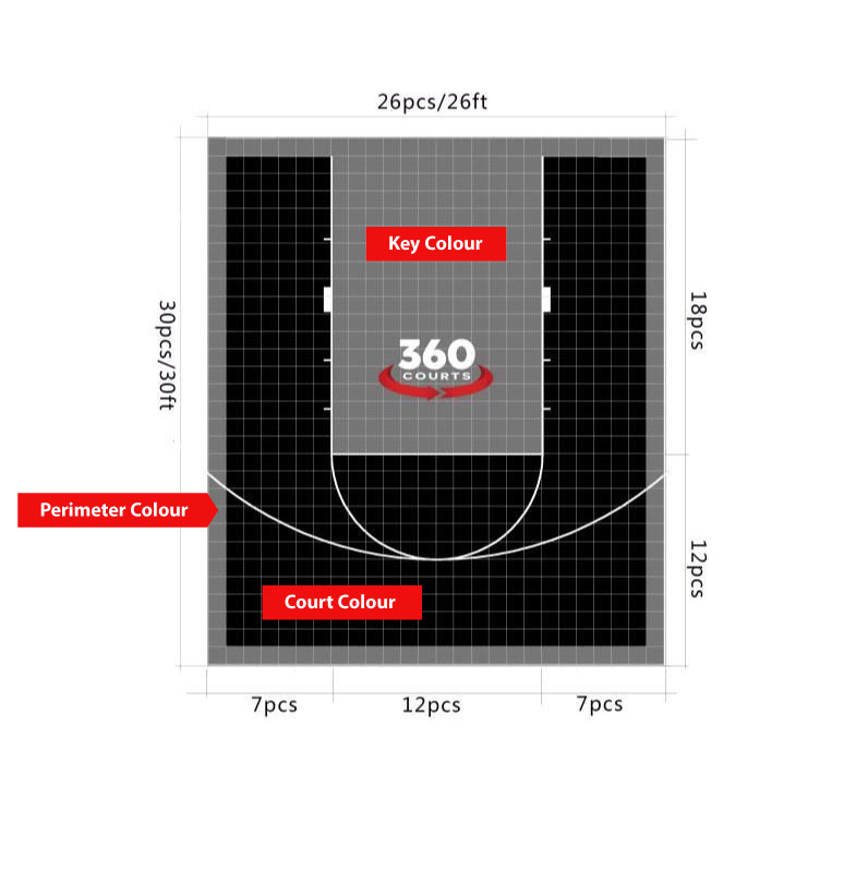 Basketball Half Court - 360 Courts Canada